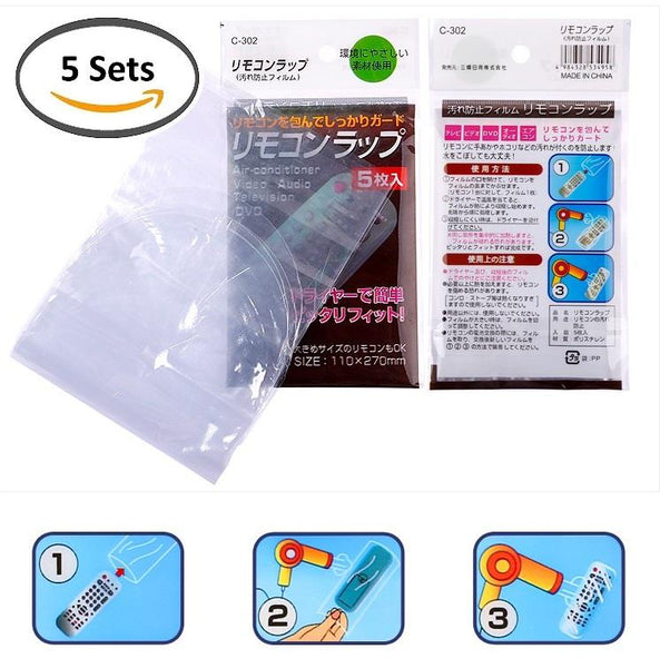 Remote Control Shrink Wrap Protective Cover * 5pcs Per Pack * TV , Rad ...